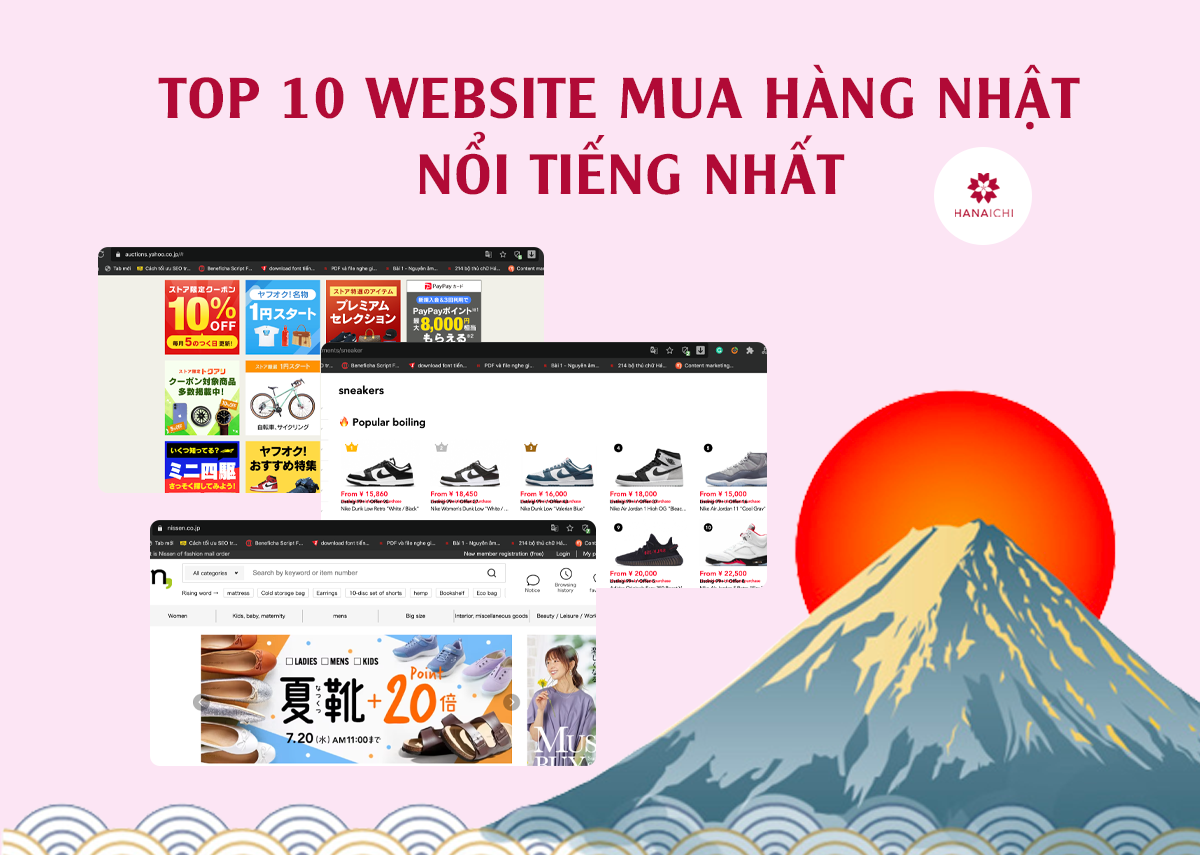 TOP 10 WEBSITE MUA HÀNG NHẬT NỔI TIẾNG NHẤT - Hanaichi Blog